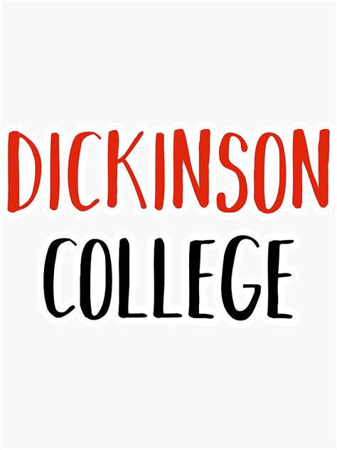 Dickinson College Sticker For Sale By Pwrct Redbubble