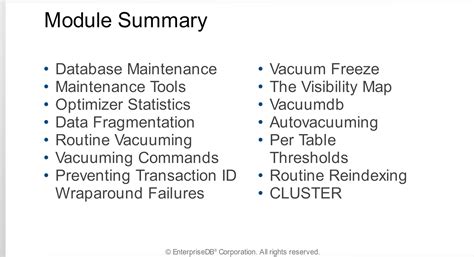 Module 12 Routine Maintenance Tasks Postgres Administration