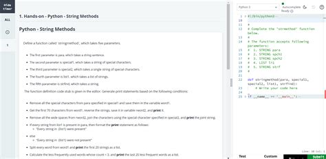 Solved Hide Timer 1 Hands On Python String Methods