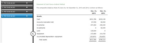 solved 1 pr 13 04 algo statement of cash flows indirect