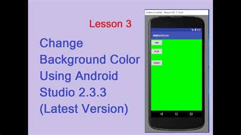 Change App Background Colour In The Android Studio Android Hire