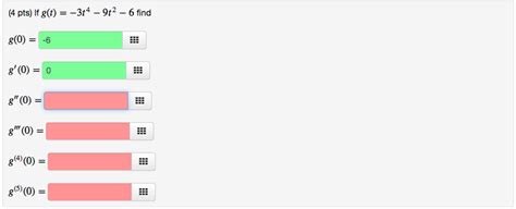 Solved If G T 3t 4 9t 2 6 Find G 0 G 0