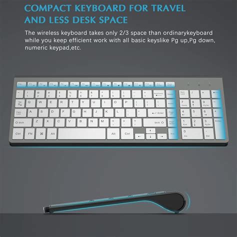 Wireless Keyboard And Mouse J JOYACCESS Slim And Ergonomic Wireless Keyboard And Mouse Combo