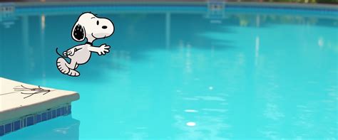 Snoopy Diving From Pool Edge Stable Diffusion Online