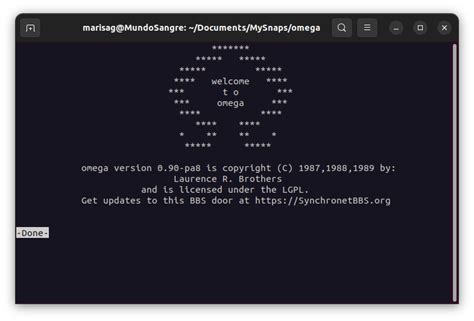 install omega on arch linux using the snap store snapcraft
