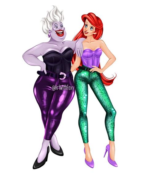 Ariel And Ursula Art By Foxy