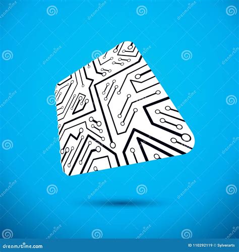 Vector Technology Cpu Design With Square Microprocessor Scheme Stock