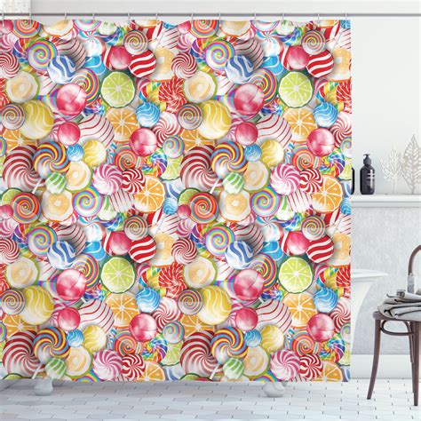 Ambesonne Colorful Shower Curtain Candy Store 69wx70l Multicolor