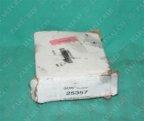 Gems 25357 FS10798 FS 10798 Externally Adjustable Flow Switch Sensor 5 20gpm Water Oil Gas