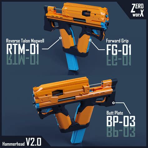 Been Updating The Design To My 3d Printed Nerf Blaster R 3dmodeling