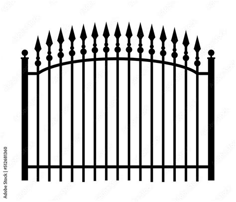 Iron Metal Spearhead Fence Gate Realistic Security Steel Background