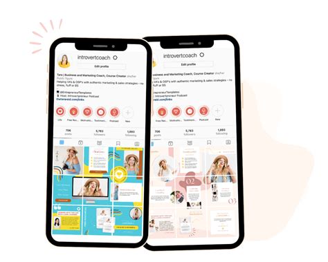 9 Grid Instagram Profile Templates For Canva