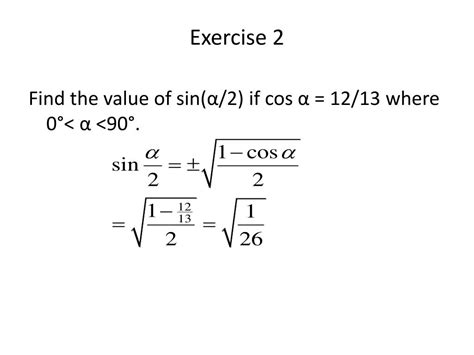 PPT Half Angle Formulae PowerPoint Presentation Free Download ID