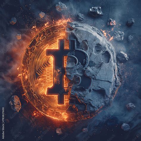 Bitcoin Halving Conceptual Illustration In Vector Style Stock Illustration Adobe Stock
