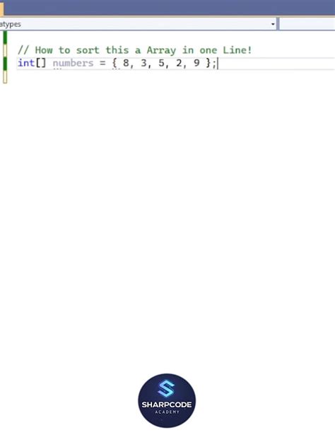 C Trick Sort An Array In One Line 🤯 Shorts Youtube