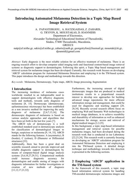Pdf Introducing Automated Melanoma Detection In A Topic Map Based Image Retrieval System