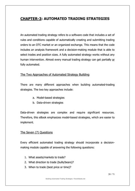 Building Automated Trading Strategies For Trading The Global Financial