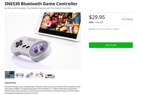 Droidgamers Daily Deal Snes Style Bluetooth Controller For Retro Fans