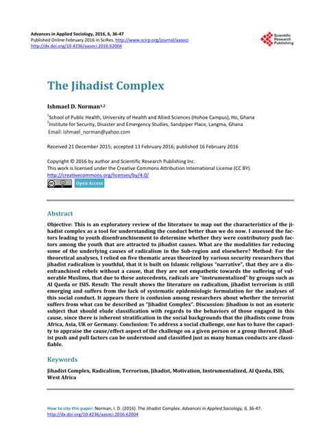 Pdf The Jihadist Complex