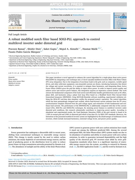 Pdf A Robust Modified Notch Filter Based Sogi Pll Approach To Control