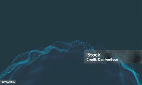 추상적 인 음악 배경 빅 데이터 파티클 흐름 시각화 과학 인포그래픽 미래 일러스트레이션 음파 사운드 시각화 3차원 형태에 대한 스톡 벡터 아트 및 기타 이미지 Istock