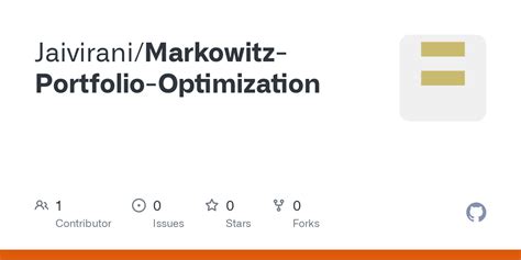 Github Jaivirani Markowitz Portfolio Optimization