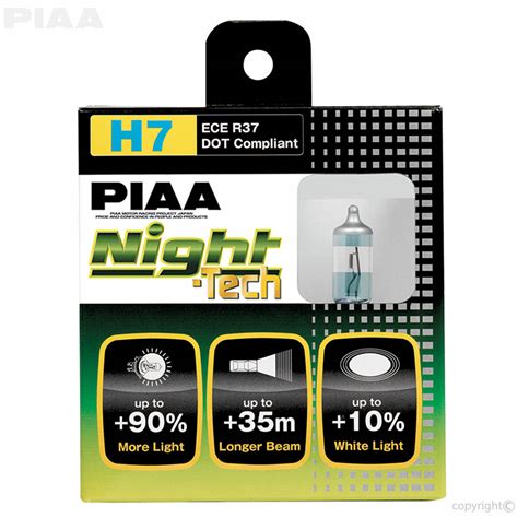 PIAA | H7 Night Tech Twin Pack Halogen Bulbs #10707