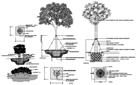 D CAD Drawings Details Of Landscaping Units Blocks Dwg Autocad File