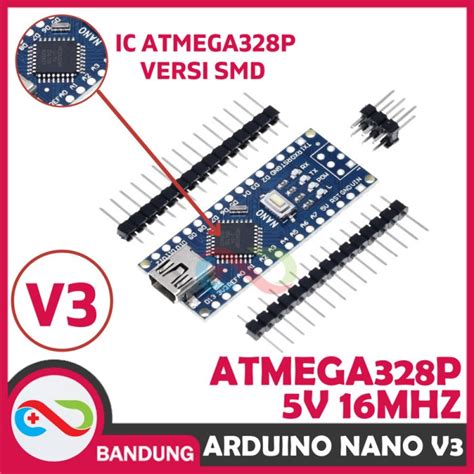 Jual Nano V3 Atmega328p Pu 5v Arduino Nano Atmega328 Tanpa Kabel Data Mini Usb Shopee Indonesia