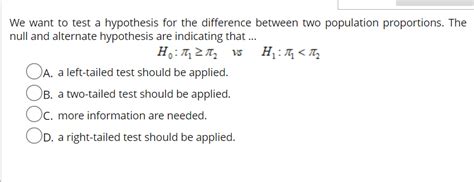 Solved We Want To Test A Hypothesis For The Difference Chegg