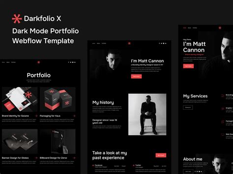 Darkfolio X Portfolio Html5 Responsive Website Template