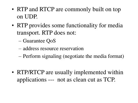 ppt rtp rtcp rfc 1889 powerpoint presentation free download id 426844