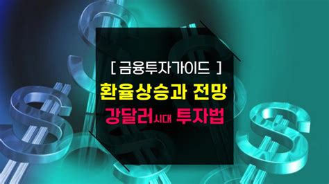 환율 상승 전망 탄핵정국 강달러 시대 투자방법