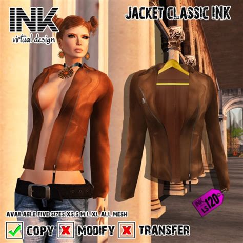 Second Life Marketplace Jackets Classic Ink