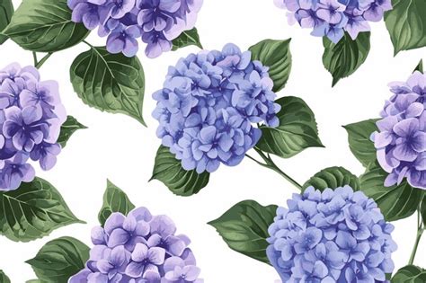 Hydrangea Tile Pattern Vectors And Illustrations For Free Download