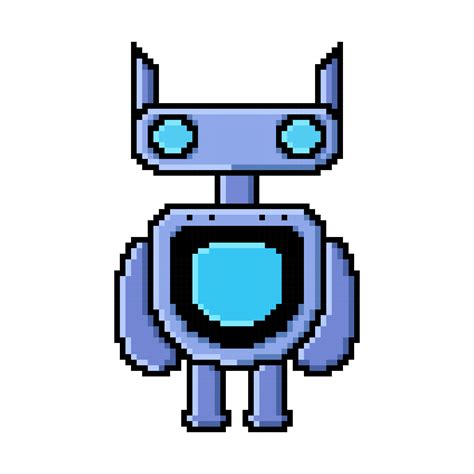 Vector 8 Bit Modern Illustration Robot Design 22039141 Vector Art At