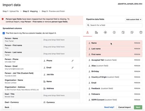 importing data into pipedrive with spreadsheets knowledge base pipedrive