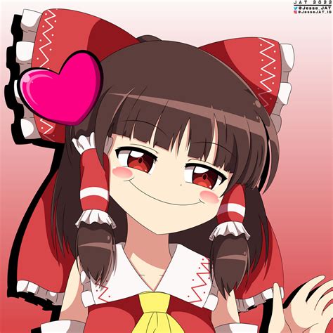 Smiling Reimu By Jessejat On Deviantart