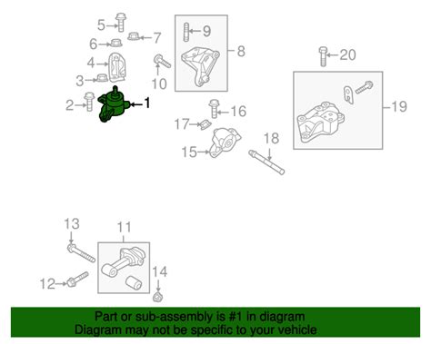 21810-1R010 - Engine Mount 2015-2017 Hyundai Accent | AutoNationParts.com