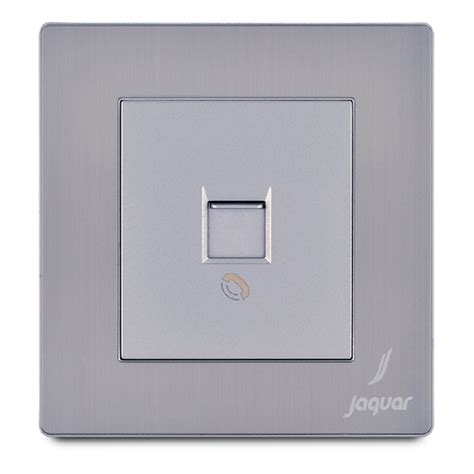 Allure Silver Brushed Finish One Way Telephone Socket