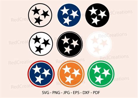 Tennessee Tristar Svg Tri Star State Graphic By Redcreations