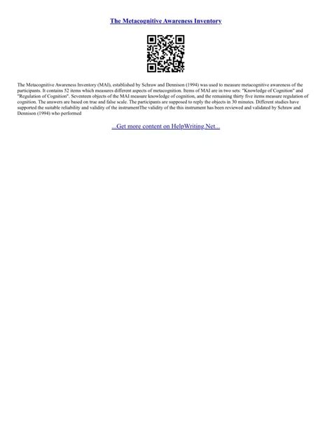 Ppt Metacognitive Essay Powerpoint Presentation Free Download Id