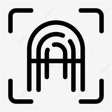 Fingerprint Scan Line Icon Vector Fingerprint Scan Icon Biometric Fingerprint Png And Vector