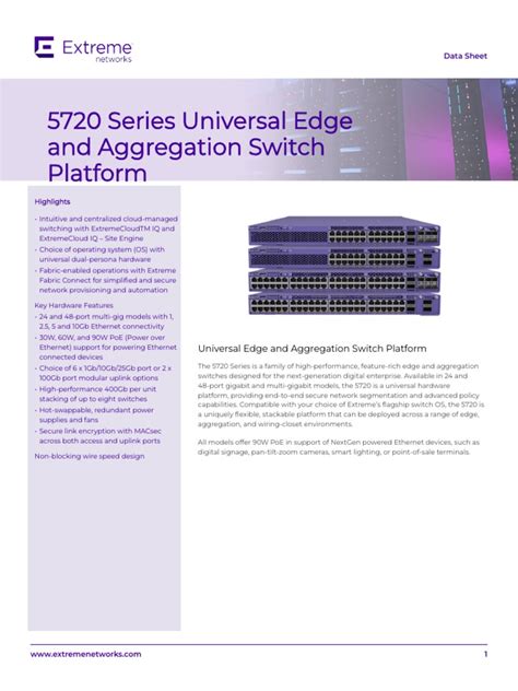 5720 Ds 5720 Pdf Network Switch Computer Network