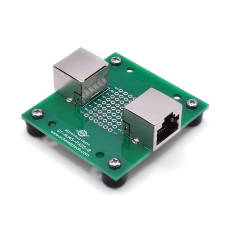 Rj45 Pass Through Breakout Board With Feet Schmalztech