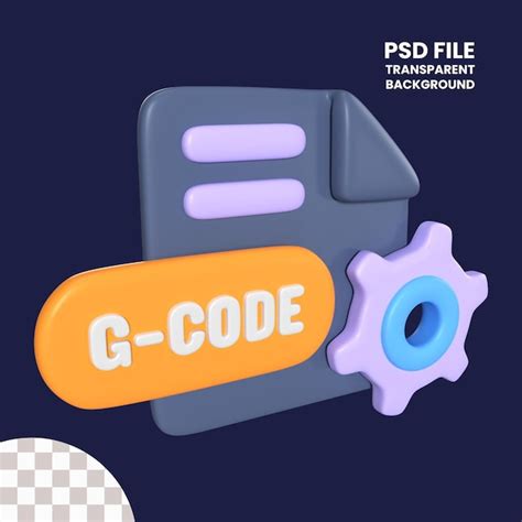 Premium Psd G Code File 3d Illustration Icon