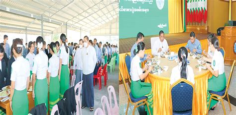 ပြည်ထောင်စုဝန်ကြီး ဒုတိယဗိုလ်ချုပ်ကြီးထွန်းထွန်းနောင် နယ်စပ်ရေးရာဝန်ကြီးဌာန ဝန်ထမ်းများနှင့်အတူ