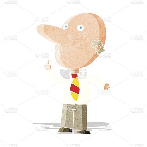 卡通秃头问问题素材 花瓣网