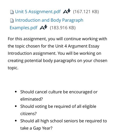 Unit 5 Assignmentpdf A 167121 Kb Introduction And Body Paragraph