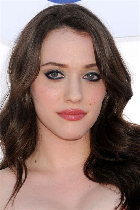 Kat Dennings Before And After Brunette Woman Kat Dennings Celebrity Makeup Looks